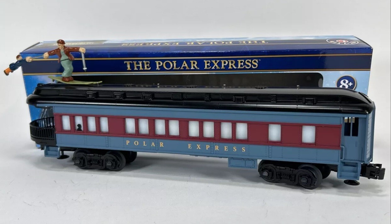 LIONEL POLAR EXPRESS SKIING HOBO OBSERVATION PASSENGER CAR 2027800 O ...