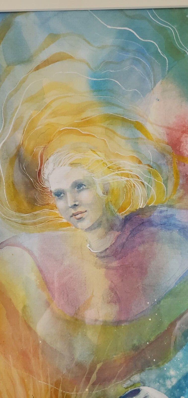 Sacred Watercolor, original painting by Ann Rothan, framed | eBay