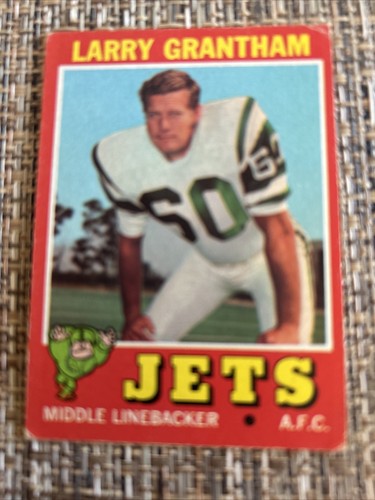 1971 Topps Football Card #228 Larry Grantham New York Jets Vg Free ...