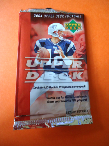 2004 Upper Deck NFL Football card wrapper - Tom Brady - New England ...