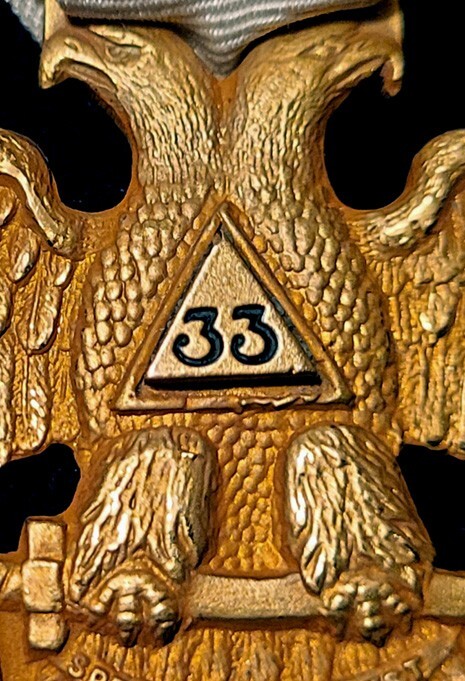 RARE Antique SCOTTISH RITE 33 Degree 2-HEADED EAGLE Golden JEWEL ...