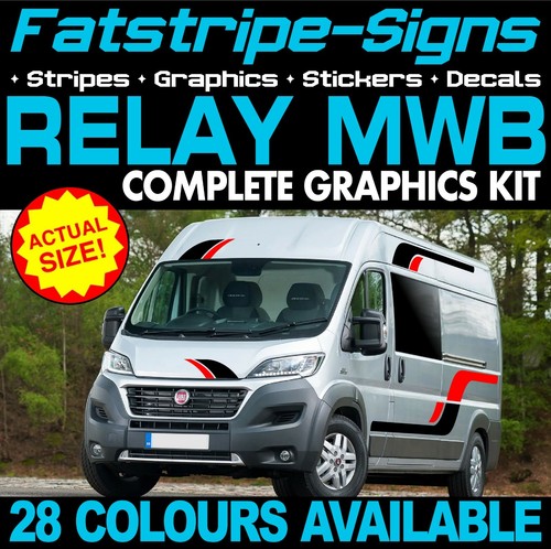 fits Citroen Relay Graphics Stripes Stickers Decals Camper Van Motohome ...