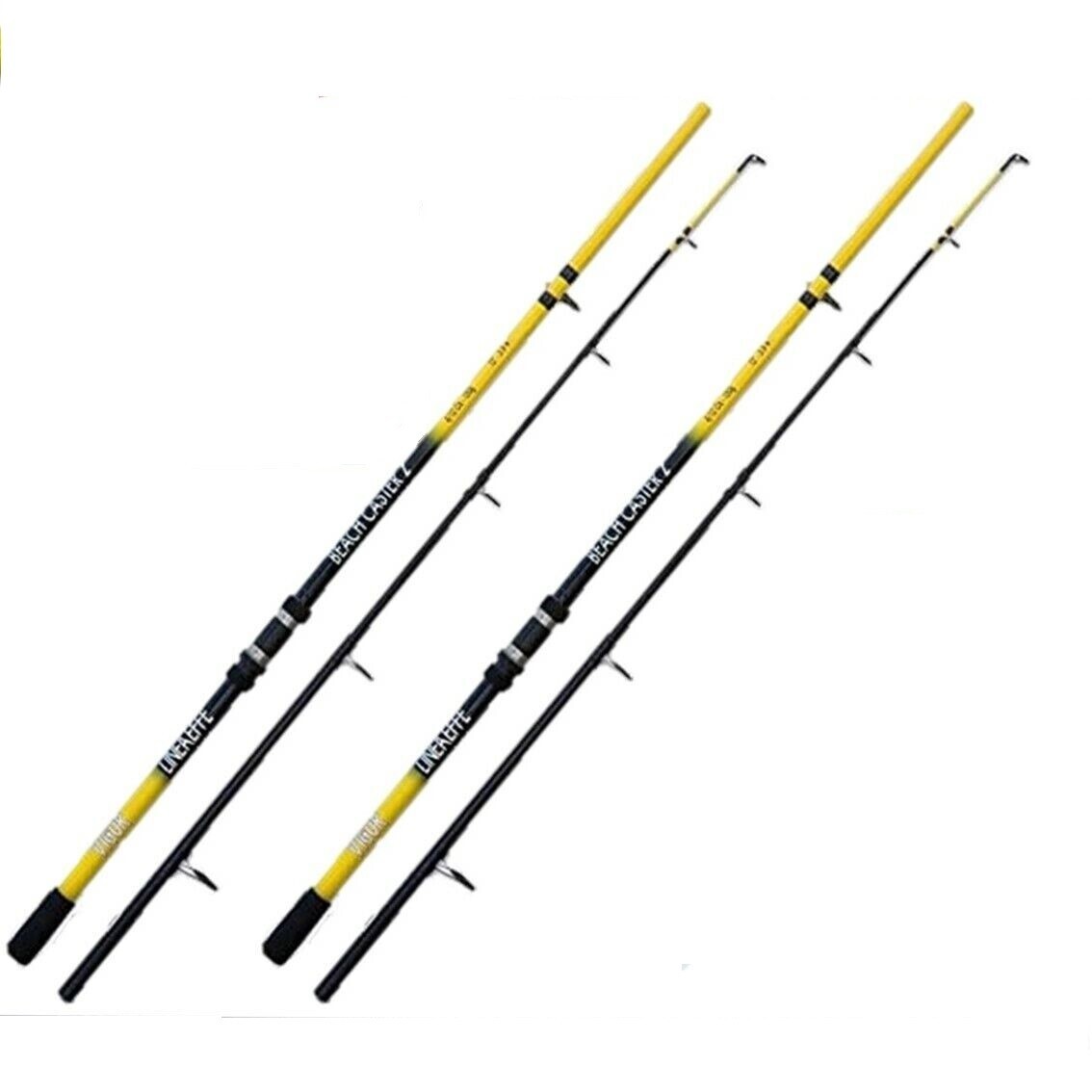 2 x Lineaeffe Vigor Beachcaster Sea Fishing Rods Surf Beach Casting ...