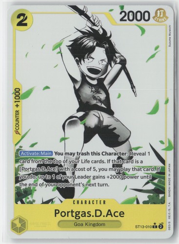 Portgas D Ace Parallel Foil ST13-010 SR One Piece TCG Ultra Deck ...