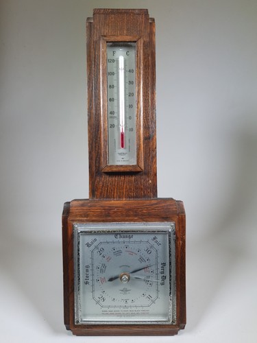vintage Shortland Smiths SB wall barometer with a thermometer ...