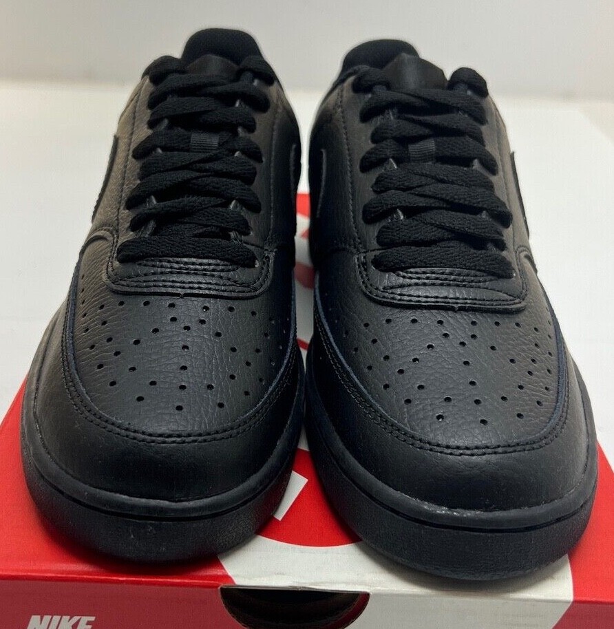 NIKE Court Vision Lo Mens Basketball Shoe CD5463-002 Black / Black FREE ...