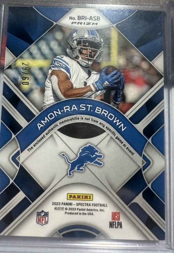 2023 Panini Spectra Amon-ra St Brown Brilliance Patch /60 | eBay