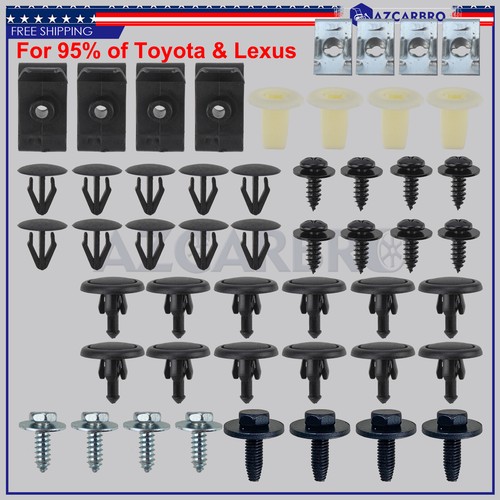 50x Clips Car Door Fender Bumper Panel Retainer Fasteners For Toyota ...