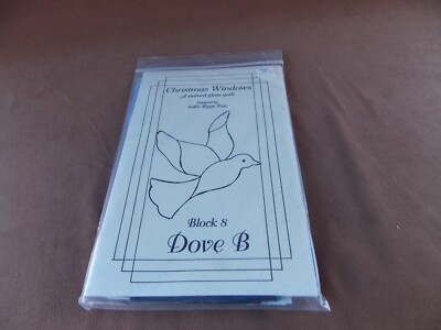 Dove Block 8 Christmas Windows Stained Glass Quilt Kit Sallie Biggs ...