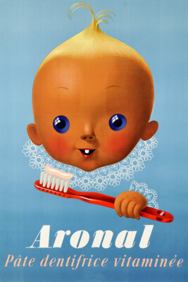 Aronal Toothpaste Dental Baby Doll 1947 Wall Art Home Decor - POSTER ...