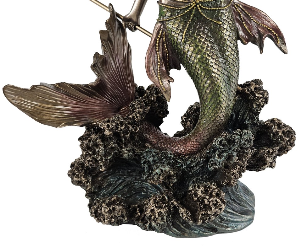 9" Greek Mythology Amphitrite Mermaid Goddess of the Sea Statue Bronze ...