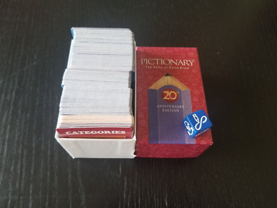 Pictionary 20th Anniversary Card Deck Only-VGC- w/ Challenge Die ...