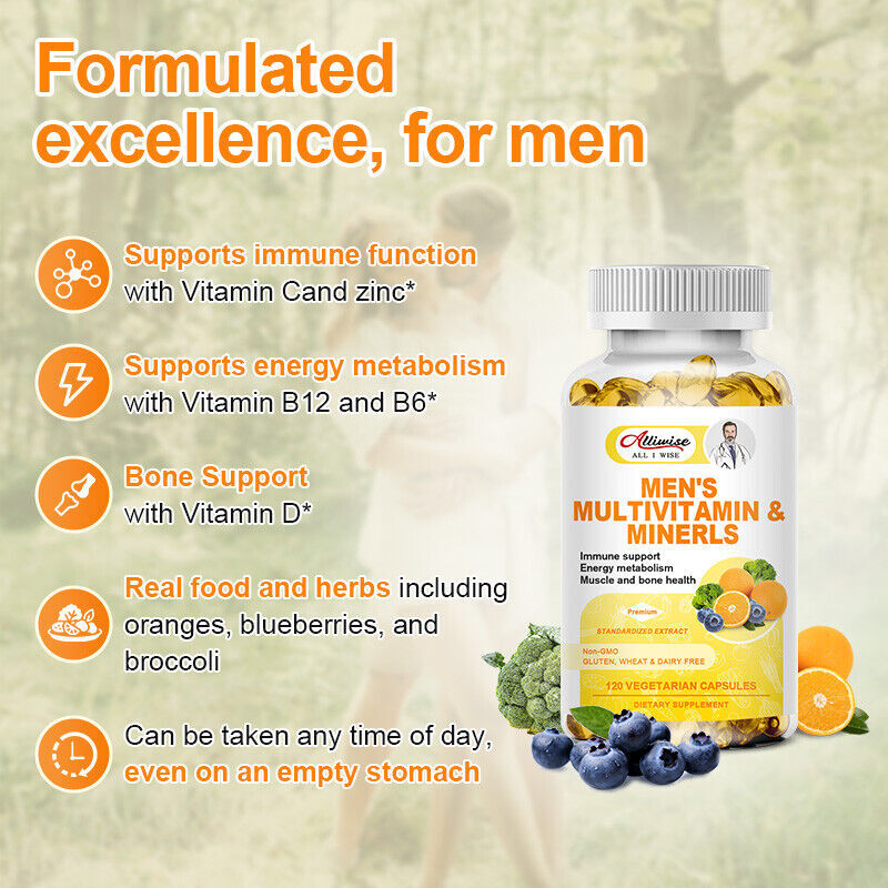 Multivitamin for Men Highest Potency Daily Mens Vitamins & Minerals ...