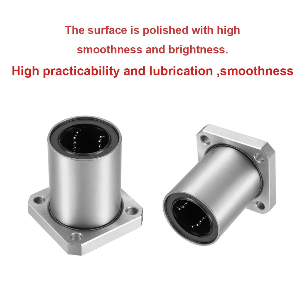Linear Ball Bearings, LMK16LUU 16mm Square Flange Linear Motion Bushing ...