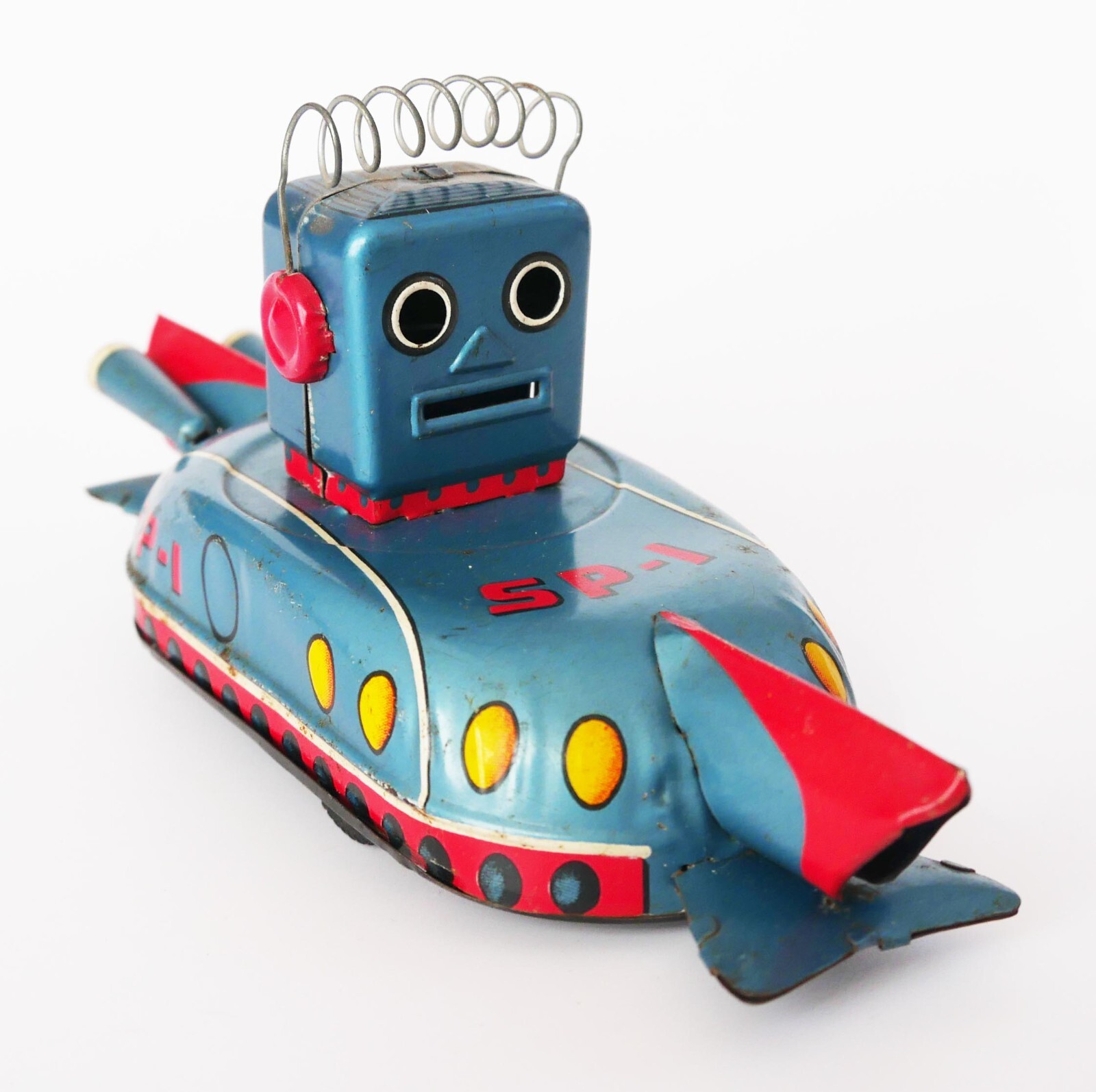 1950S USAGIYA JAPAN SPACEMAN ROBOT SP-1 SPACESHIP 6.5" long CAR fake ...