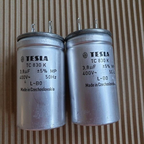 2x 3.8uF 400VAC 550VDC Capacitors Vintage Tesla PIO Tube Amplifier ...