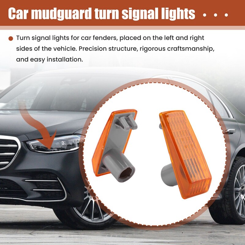 2Pcs Car Turn Light Indicator Repeater Lamp Cover Yellow for 2137 | eBay