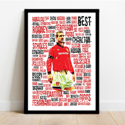 MANCHESTER UNITED - MAN UTD PLAYERS WORD ART - FRAMED PRINT. | eBay UK