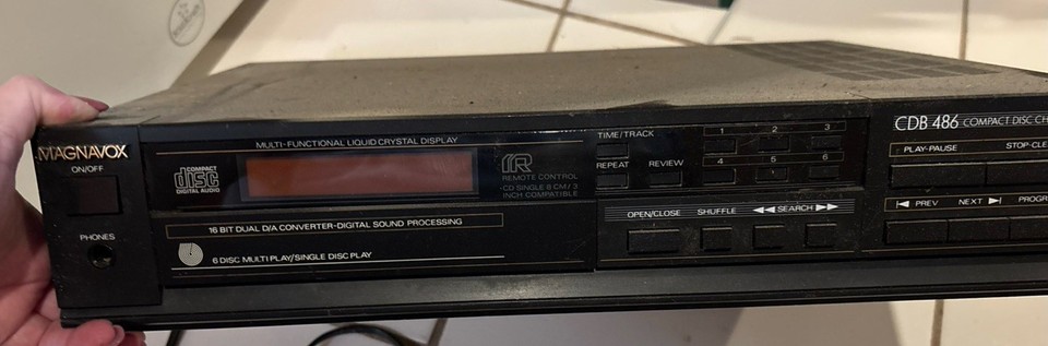 Magnavox CDB 486 Vintage Compact 6 Disc CD Player Dual 16 Bit Digital ...