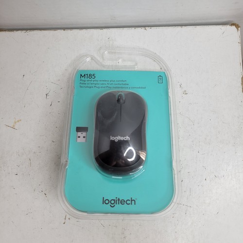 Logitech M185 Wireless Mouse 2.4 GHz with USB Receiver 1000 DPI - Black ...