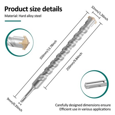 Professional SDS Plus Masonry Drill Bit Wear Resistant and Impact beLRd ...