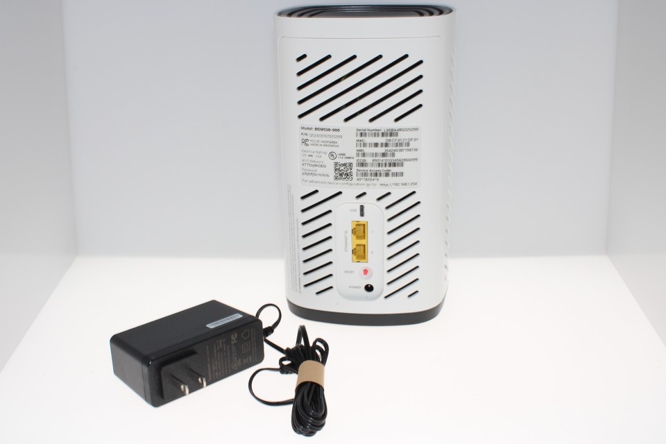 AT&T ALL-FI HUB INTERNET AIR BGW530-900 MODEM-ROUTER WITH POWER SUPPLY ...