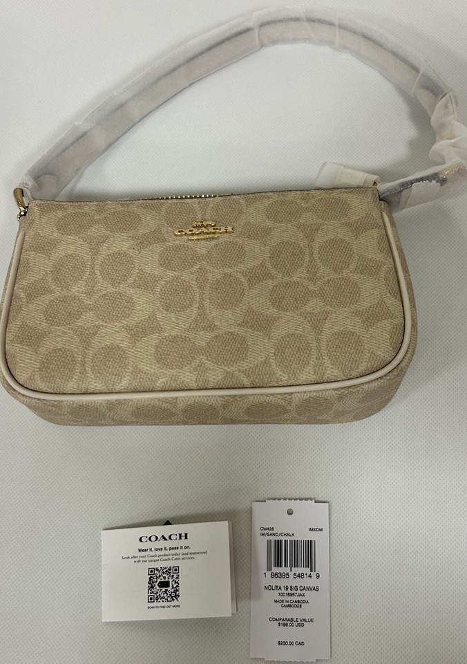 Coach Nolita 19 - Signature Canvas CW426 Sand/Chalk New with Tags | eBay