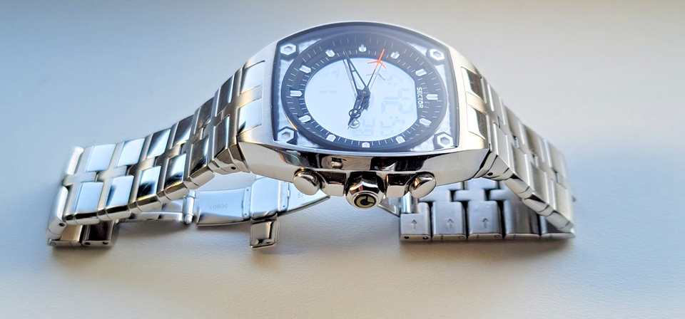 Sector 500 AnaDigi Mens Watch Chronograph Alarm 100mRare Retro Mans ...