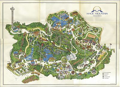 Magic Mountain Map 1971 POSTER 24 X 36 Inches Beautiful Nostalgia ...