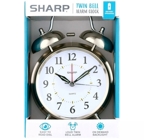 Sharp - Twin Bell Alarm Clock - Sealed In Box | eBay