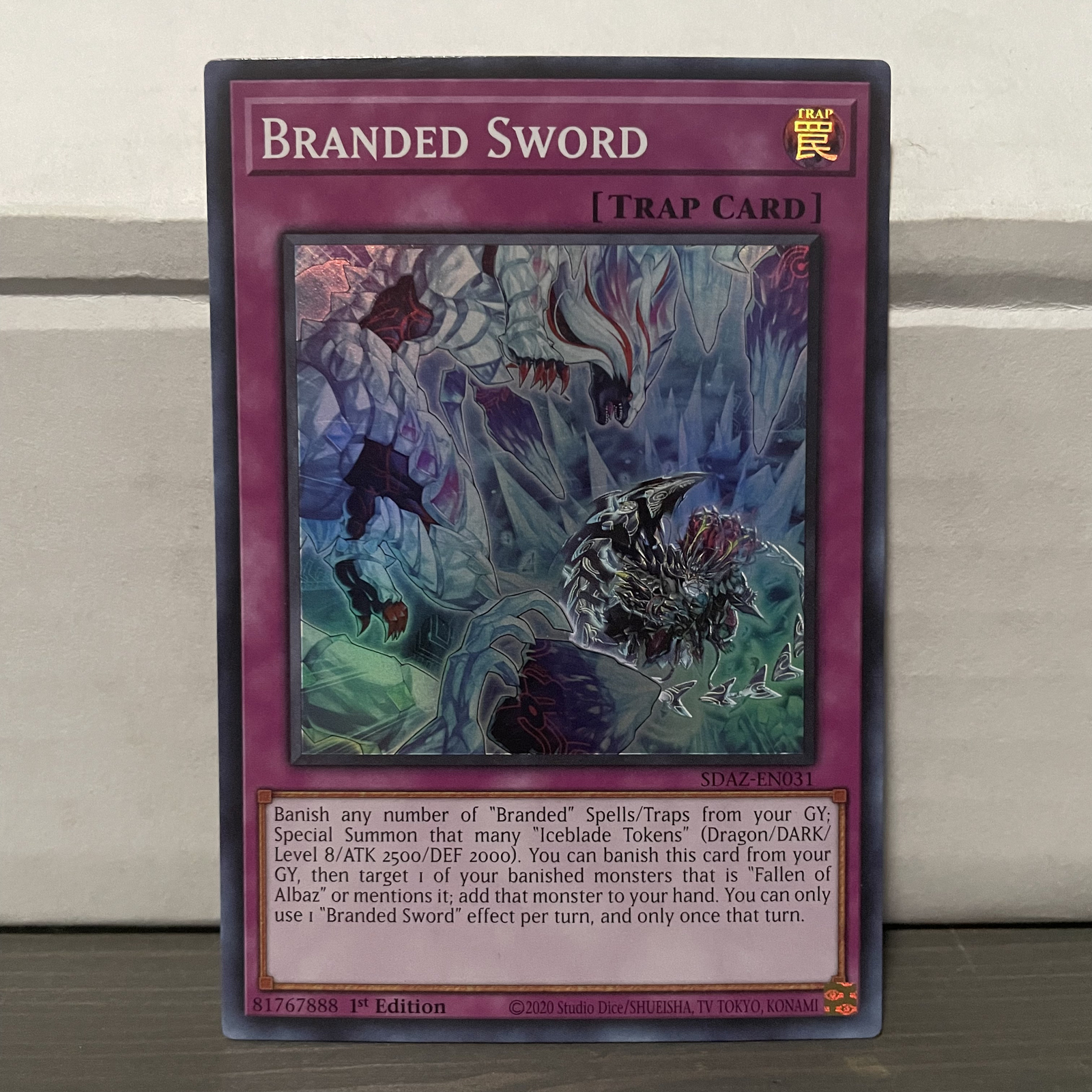 1ST EDITION BRANDED SWORD 2020 SDAZ-EN031 YUGIOH CARD (LP/MP) | eBay
