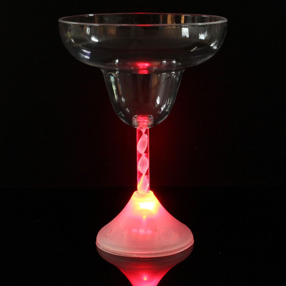 4 x LED Light-Up Drink Glasses Flashing Acrylic Blinking Cola Beer ...