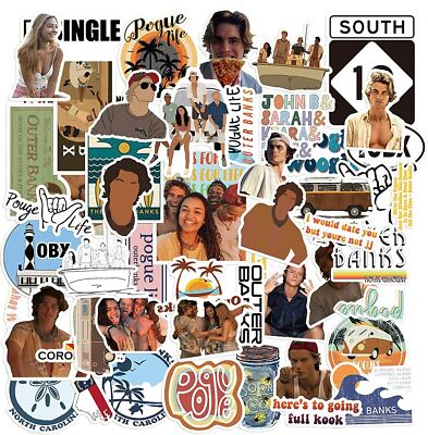 OUTER BANKS Vinyl Stickers [C] JJ Pope JOHN B WOOGITY Pogues for Life ...