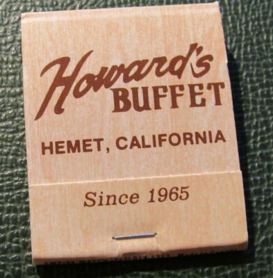 Matchbook - Howard's Buffet Hemet CA FULL | eBay