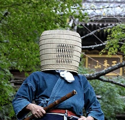 Komusougasa Samurai Monk Bamboo Hat Japanese Edo Style Made in Japan ...