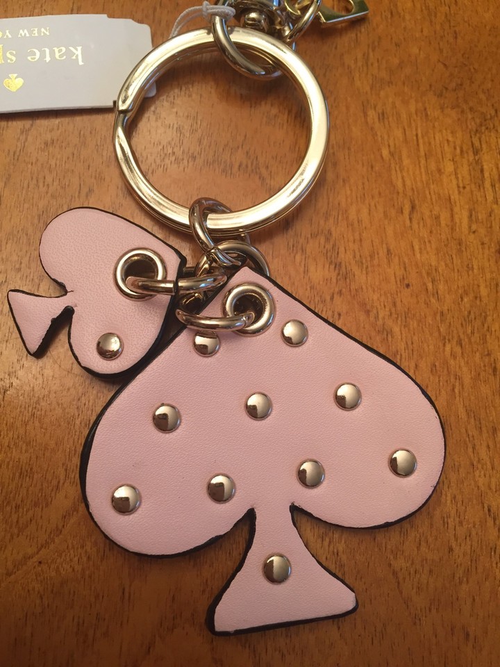 Kate Spade Keychain/fob Posypink -gold Studded Spade NWT Last One | eBay