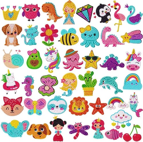 44 Designs Diamond Art Kits for Kids Diamond Stickers Arts and Crafts ...