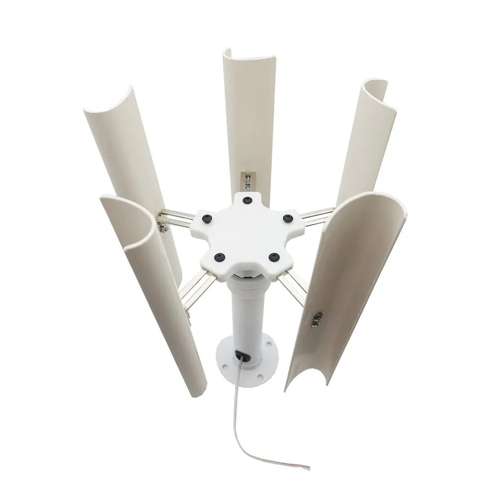 Vertical Axis Five-blade Wind Turbine Three-phase Permanent Magnet ...