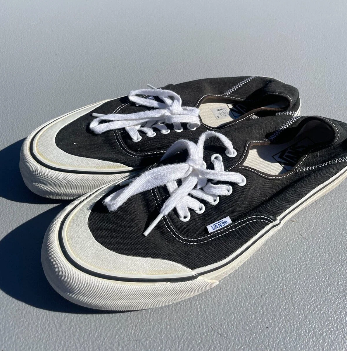 Vans Authentic Black White On Feet