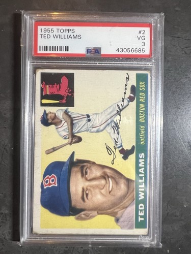 1955 Topps Ted Williams #2 PSA 3 VG Boston Red Sox | eBay