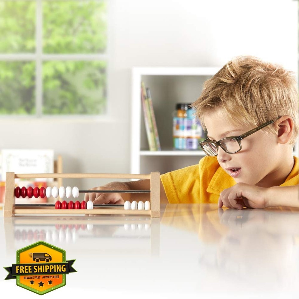 hand2mind 20-Bead Wooden Rekenrek Abacus Math Counters Kids Homeschool ...