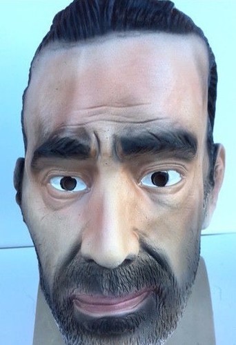 Negan Mask Latex Full Head Zombie Dead Realistic Comic Con Costume ...
