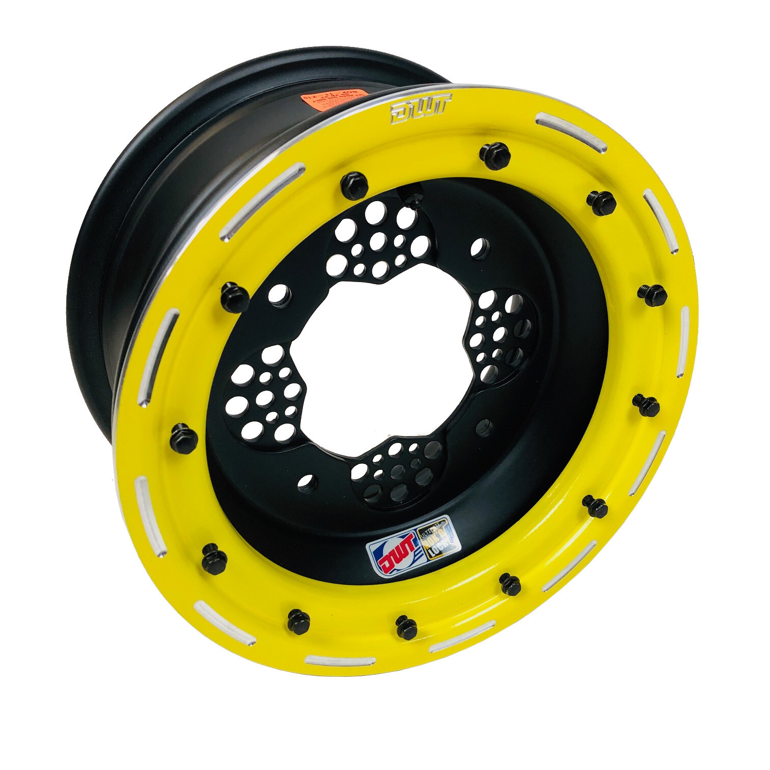 DWT ROK'N LOK Front Yellow Beadlock Rim Wheel 10" 10x5 3+2 4/144 TRX ...