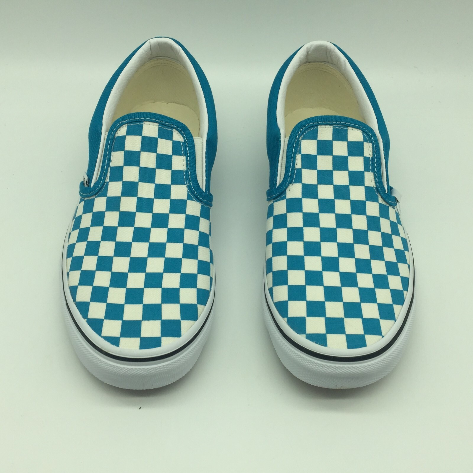 Vans Men/Women's Shoes ''Classic Slip-On"(Checkerboard)--Caribbean Sea ...