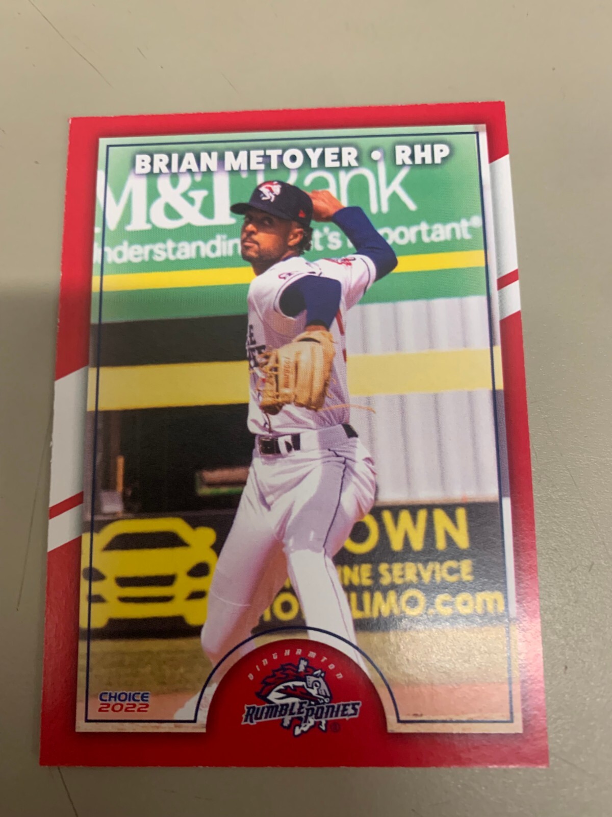 Brian Metoyer 2022 Binghamton Rumble Ponies Team Card | eBay