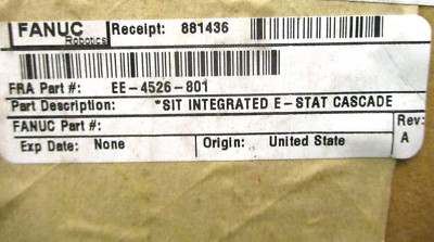 FANUC Robotics EE-4526-801 Ransburg A12296-00 Integrated Cascade Assy ...