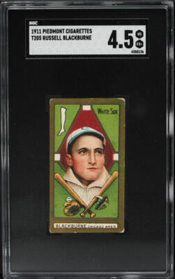 1911 T205 Gold Border Piedmont RUSSELL LENA BLACKBURNE White Sox SGC 4. ...