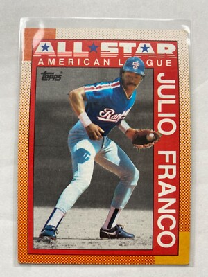 1990 Topps Julio Franco All-Star Texas Rangers #386 NM-MINT Baseball ...