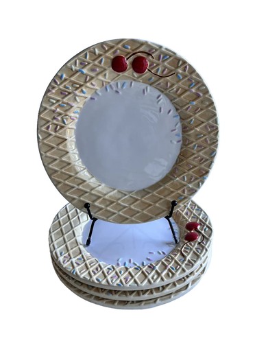 Oneida Ice Cream Cone Dessert Plates Sprinkles Set Of 4 With The ...