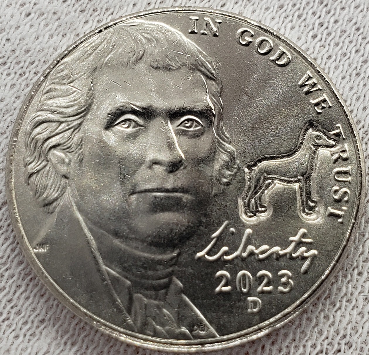 2023 Jefferson 5C Nickel Doberman Pinscher Dog Pet Canine Counterstamp ...